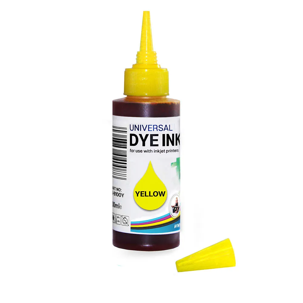 Yellow Printer Ink Refill Bottle 100ml GO Inkjet